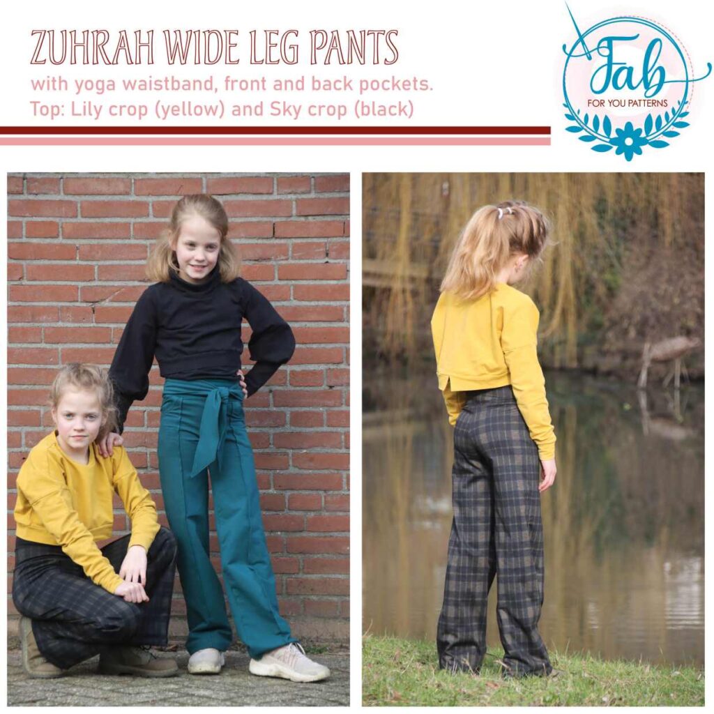 Zuhrah Wide Leg Pants (NB-14Y) – Fab For You Patterns