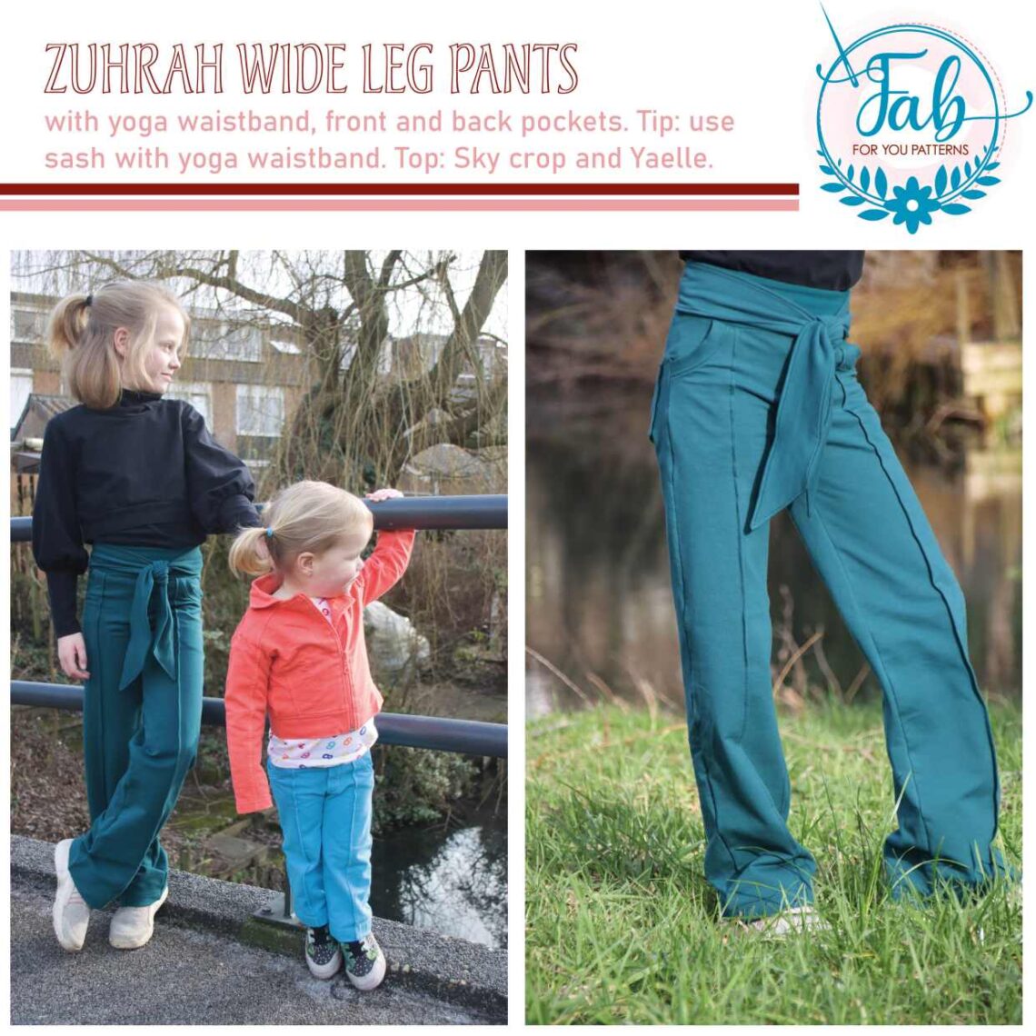 Zuhrah Wide Leg Pants (NB-14Y) – Fab For You Patterns