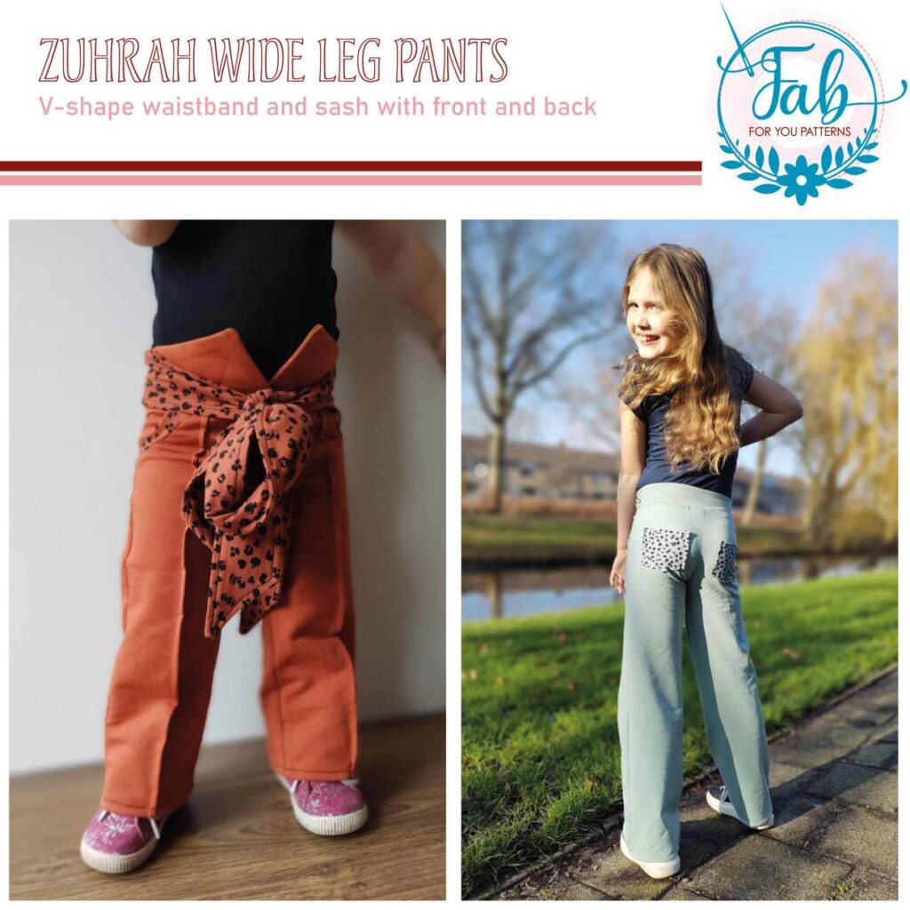 Zuhrah Wide Leg Pants (NB-14Y) – Fab For You Patterns