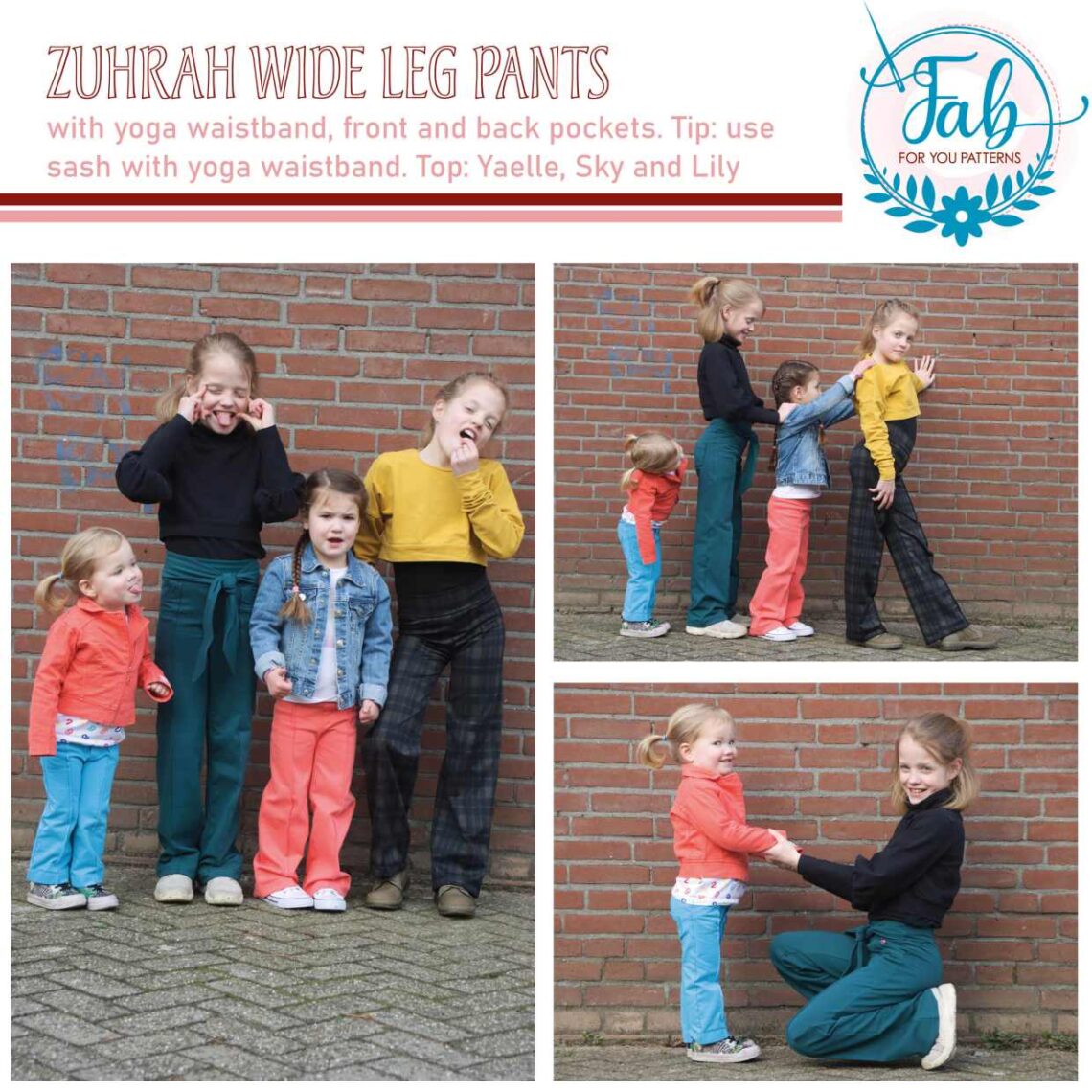 Zuhrah Wide Leg Pants (NB-14Y) – Fab For You Patterns