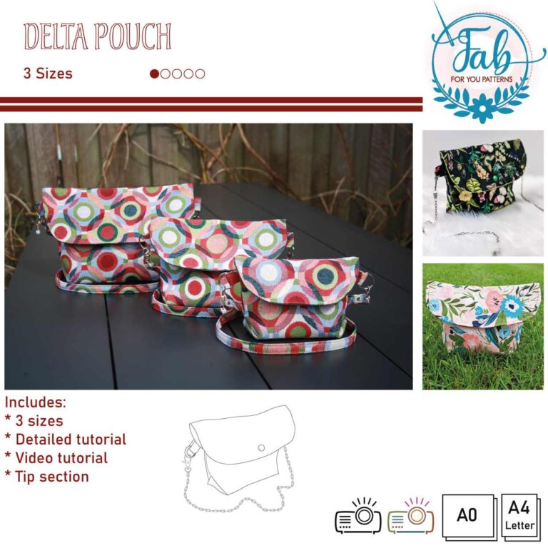 Delta Pouch (Free with code) – Fab For You Patterns