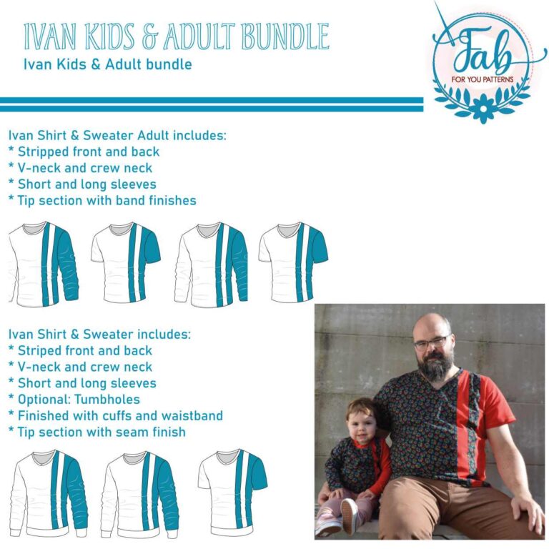 Ivan Shirt & Sweater Bundle (NB-16Y and US34-US60) – Fab For You Patterns