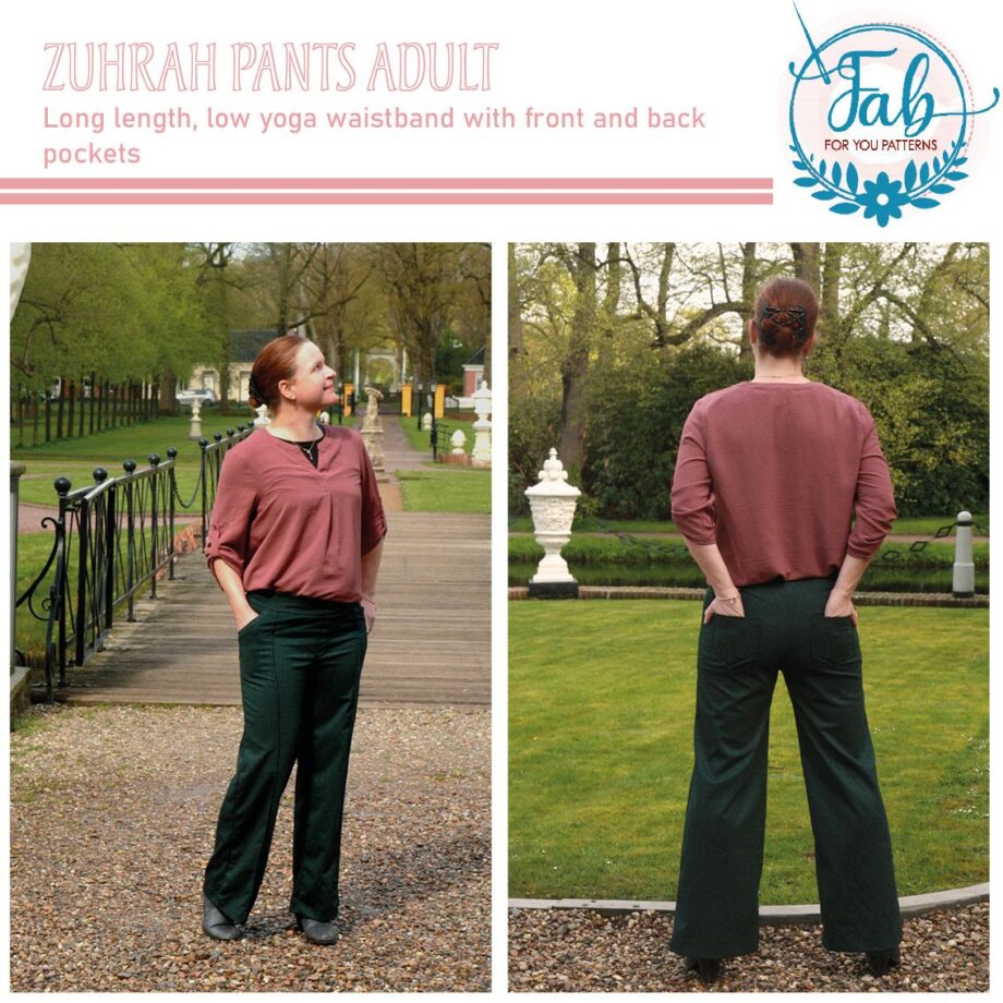 Zuhrah Adult Wide Leg Pants (EU28/US00 – EU60/US30) – Fab For You Patterns
