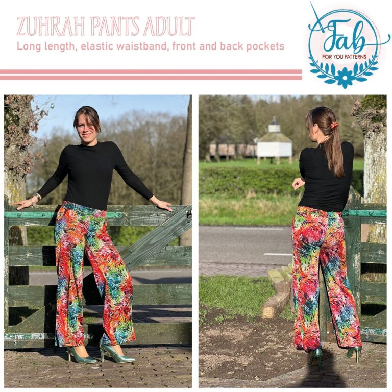 Zuhrah Adult Wide Leg Pants (EU28/US00 – EU60/US30) – Fab For You Patterns
