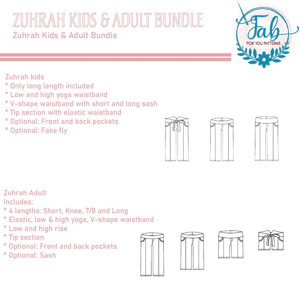 Zuhrah Wide Leg Pants Bundle (NB-14Y + EU28/US00 – EU60/US30) – Fab For ...